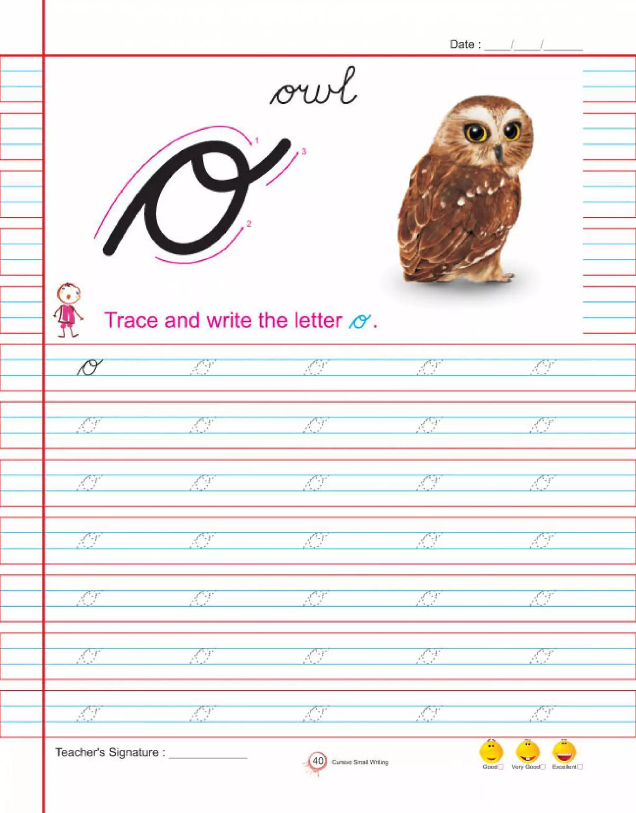 Cursive small writing class lkg | PDF