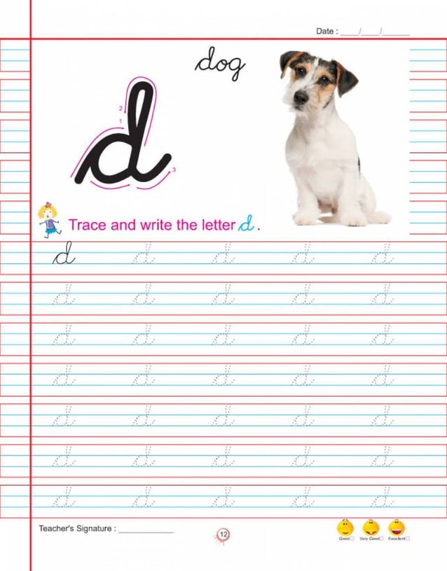 Cursive small writing class lkg | PDF