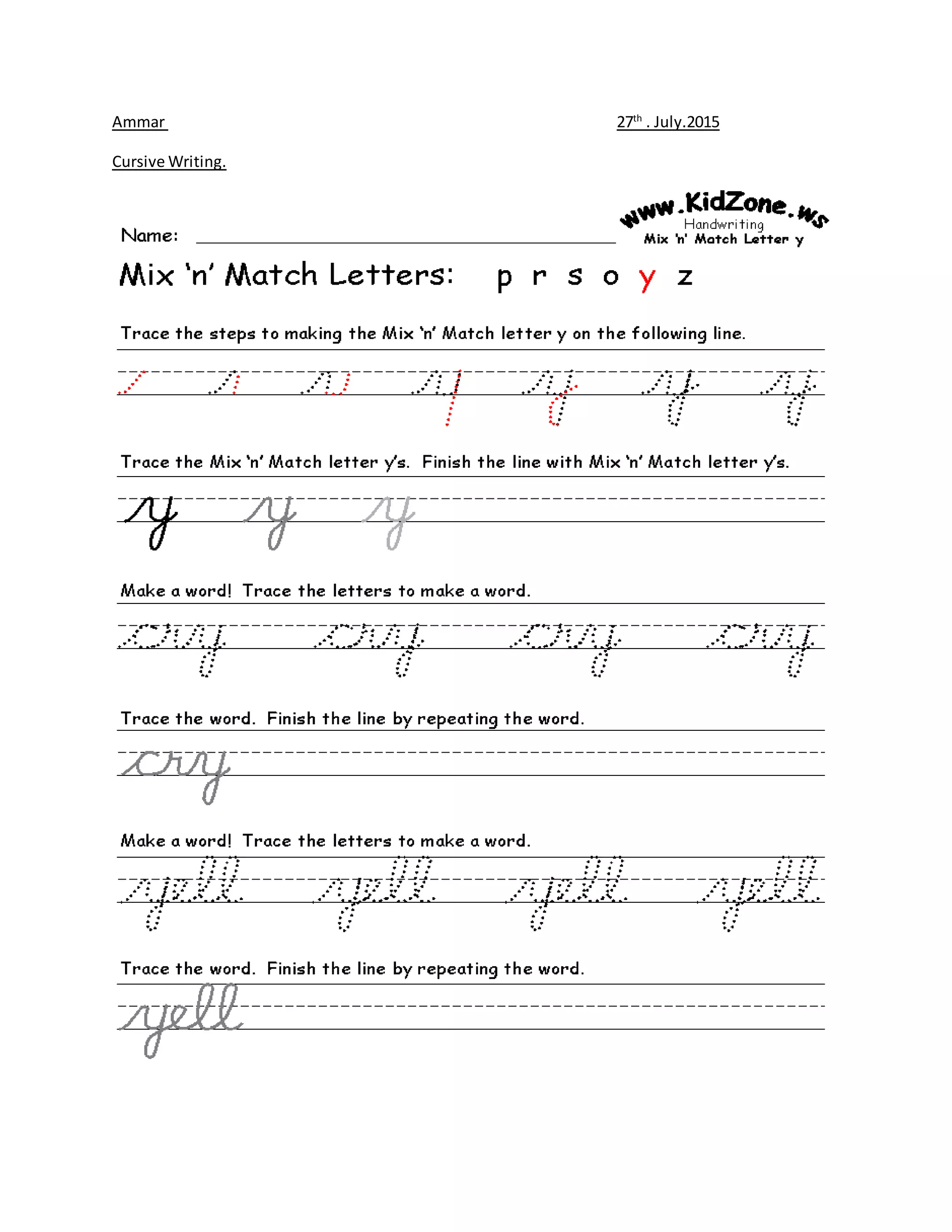 Cursive writing | PDF