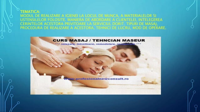 Curs Masaj, Tehnician Maseur | PPSX