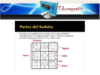 Curso de Sudoku en Educagratis | PPTX