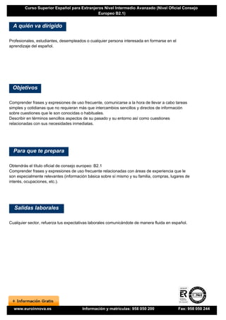 Curso español para extranjeros intermedio B2 | PDF