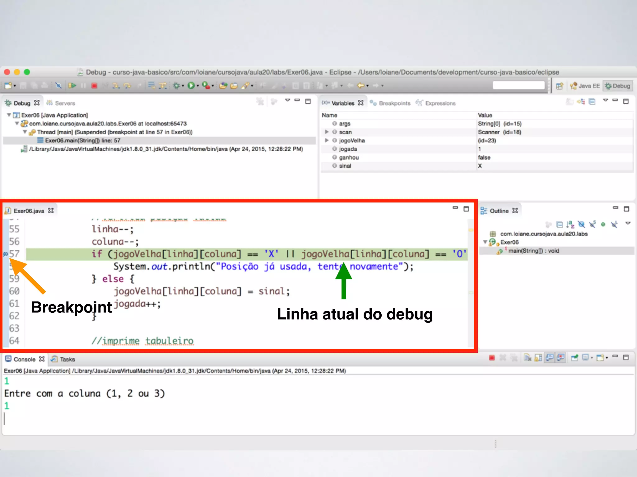 [Curso Java Basico] Aula 22: Como debugar no Eclipse | PPT