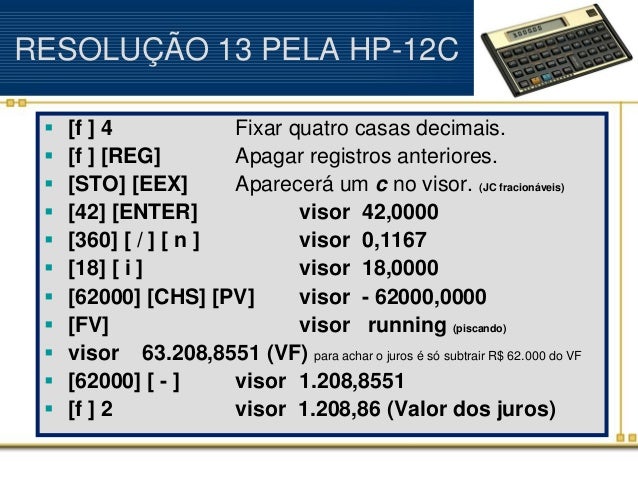 Aprenda a usar a HP-12C