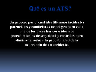 proceso del análisis de trabajo seguro Curso ATS | PPT