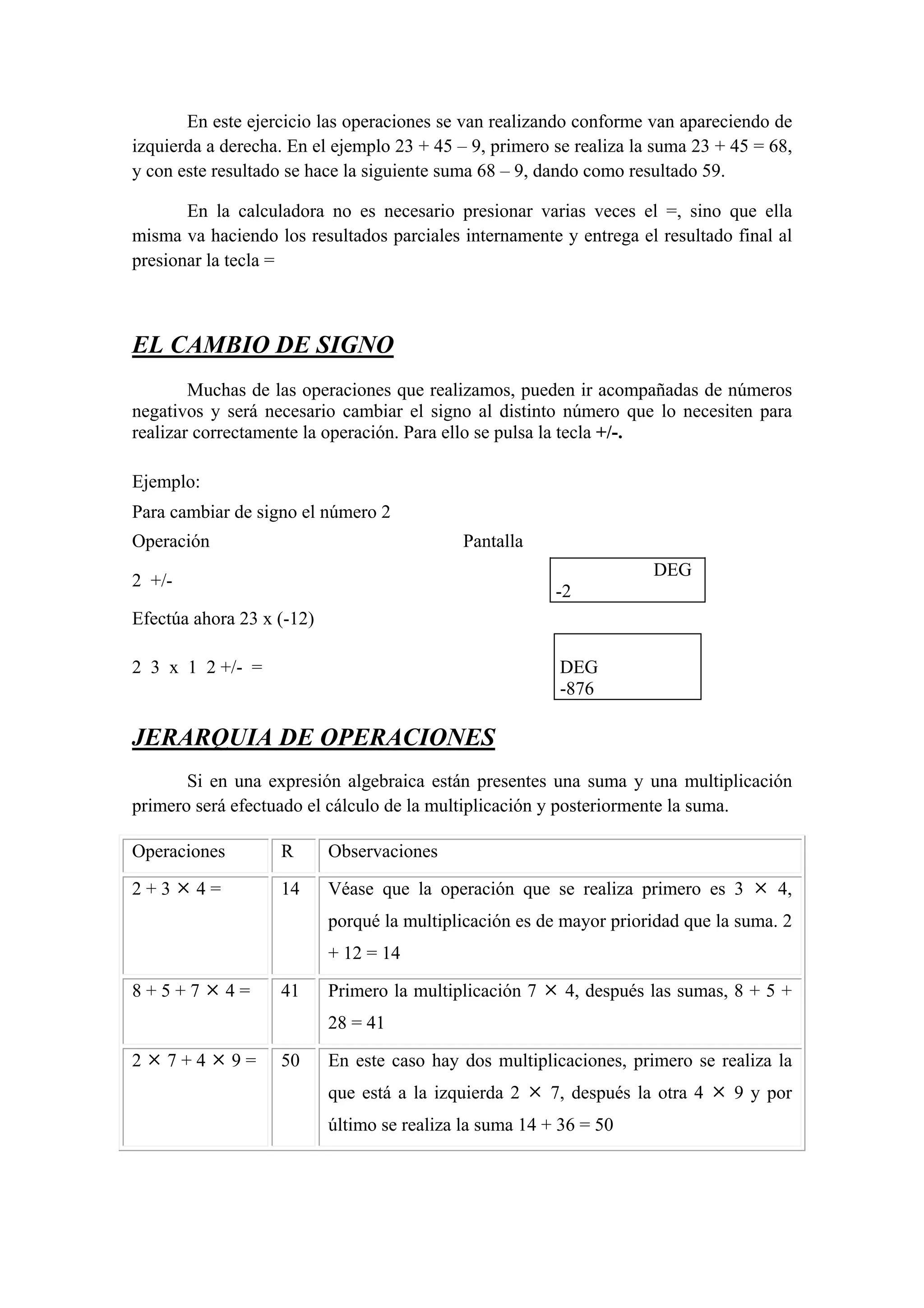 Curso avanzado calculadora cientifica | PDF