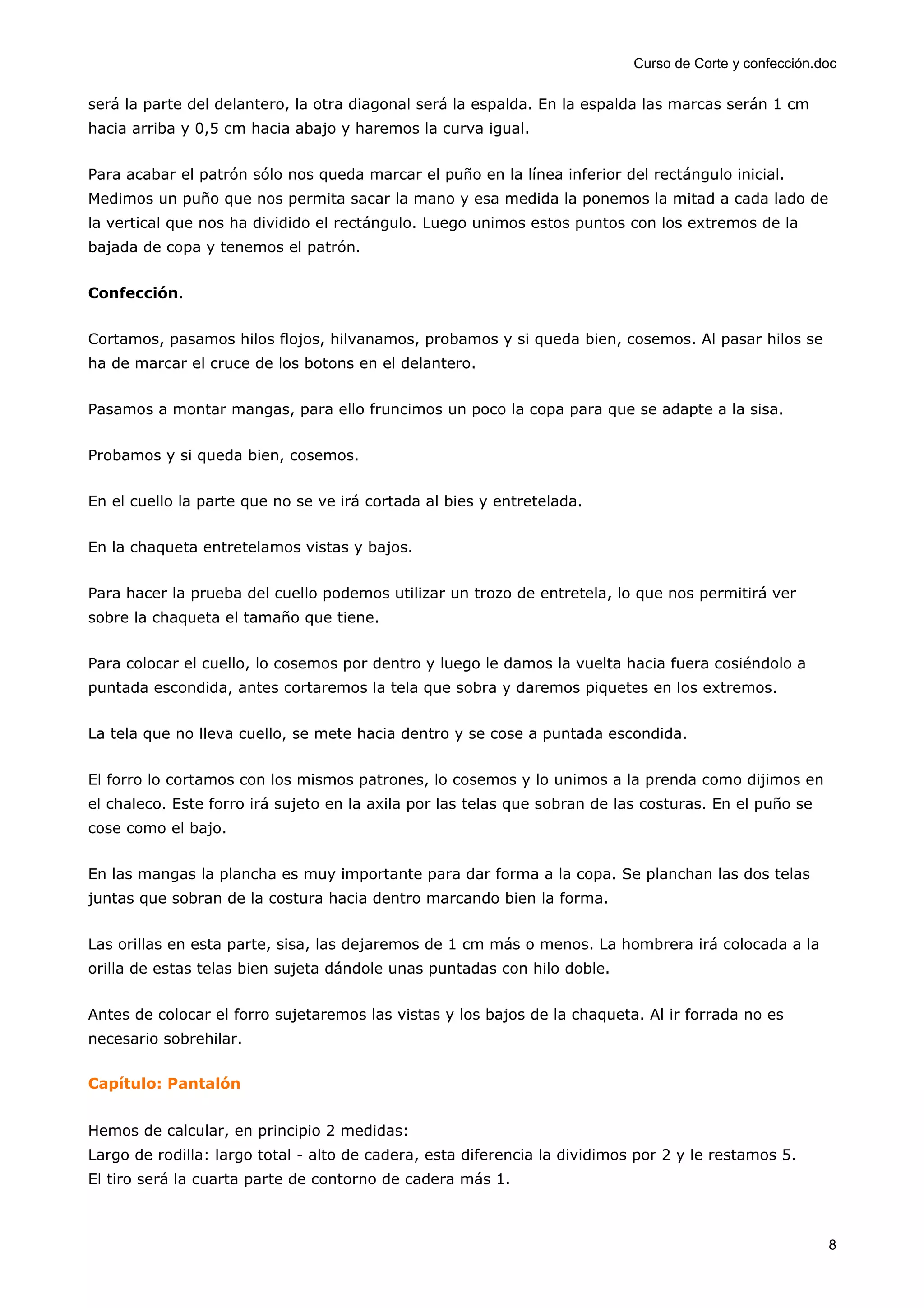 Curso de corte y confección | PDF