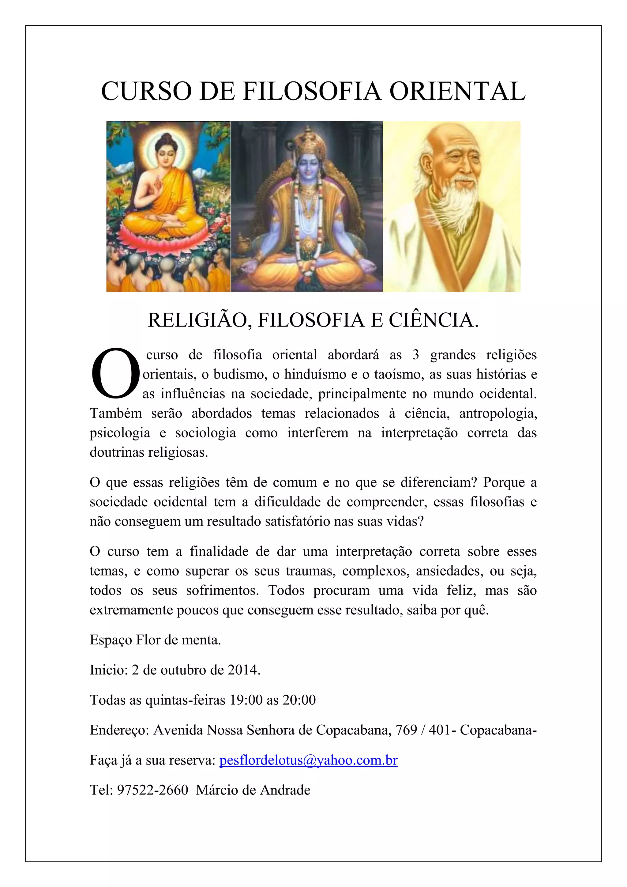 Curso de filosofia oriental | DOCX