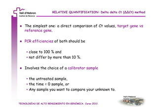 Curso de Genómica - UAT (VHIR) 2012 - Análisis de datos de RT-qPCR | PDF