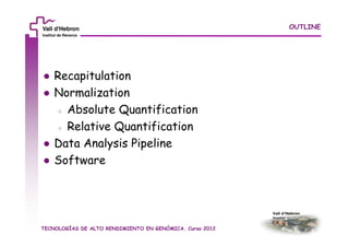 Curso de Genómica - UAT (VHIR) 2012 - Análisis de datos de RT-qPCR | PDF