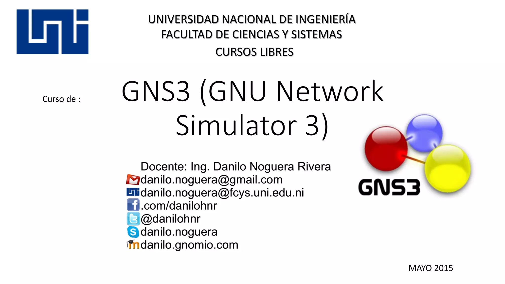 Curso de GNS3 - Presentación | PDF