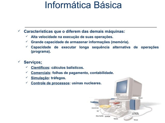 Curso de Informatica Básica - Noções básicas de um computador | PPT