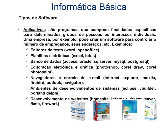 Curso de Informatica Básica - Noções básicas de um computador | PPT