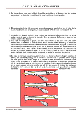 Curso de inseminacion artificial | PDF