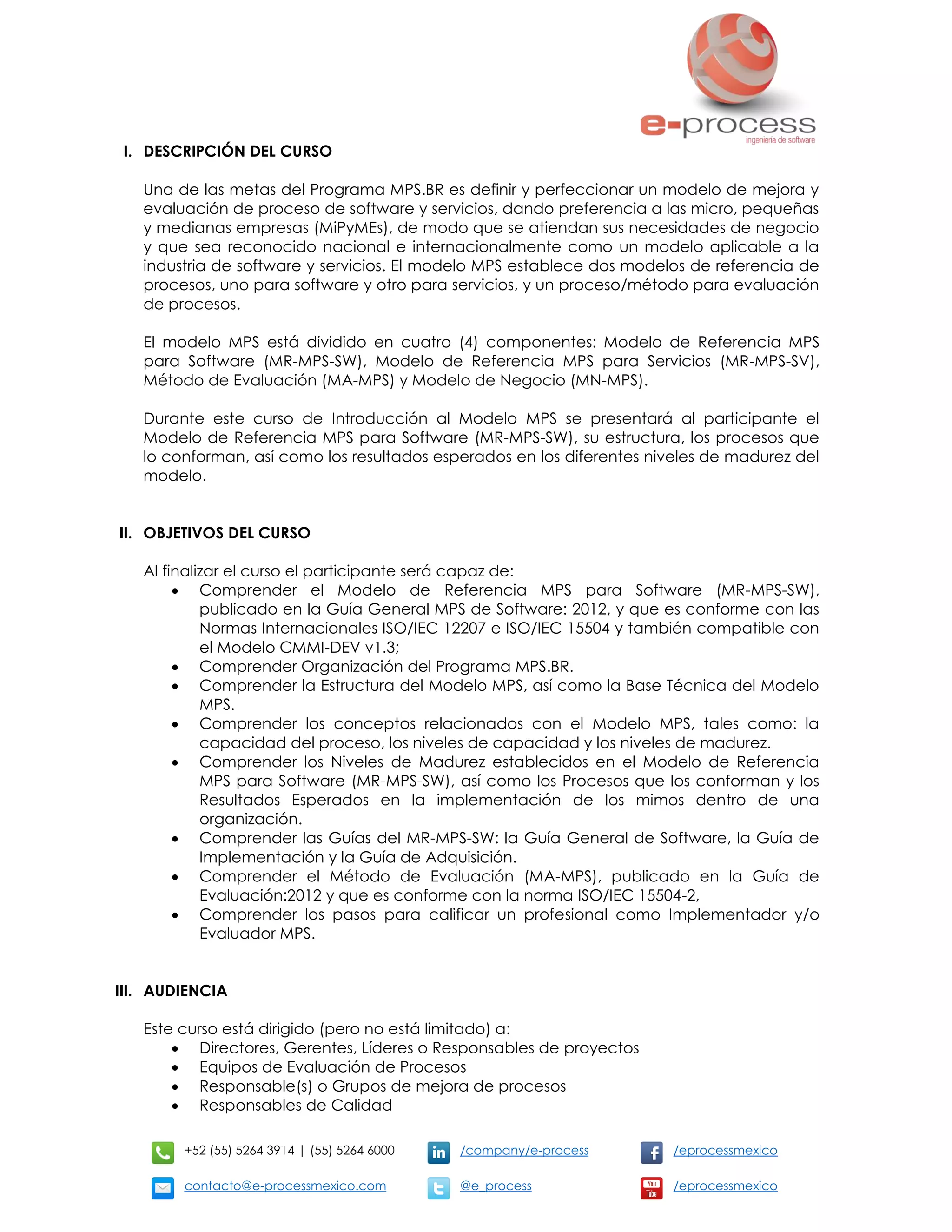 Curso de Introducción al Modelo MPS.BR