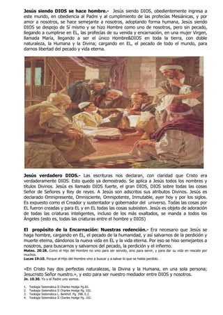 Curso de la persona de Jesús, Cristologia. | DOCX