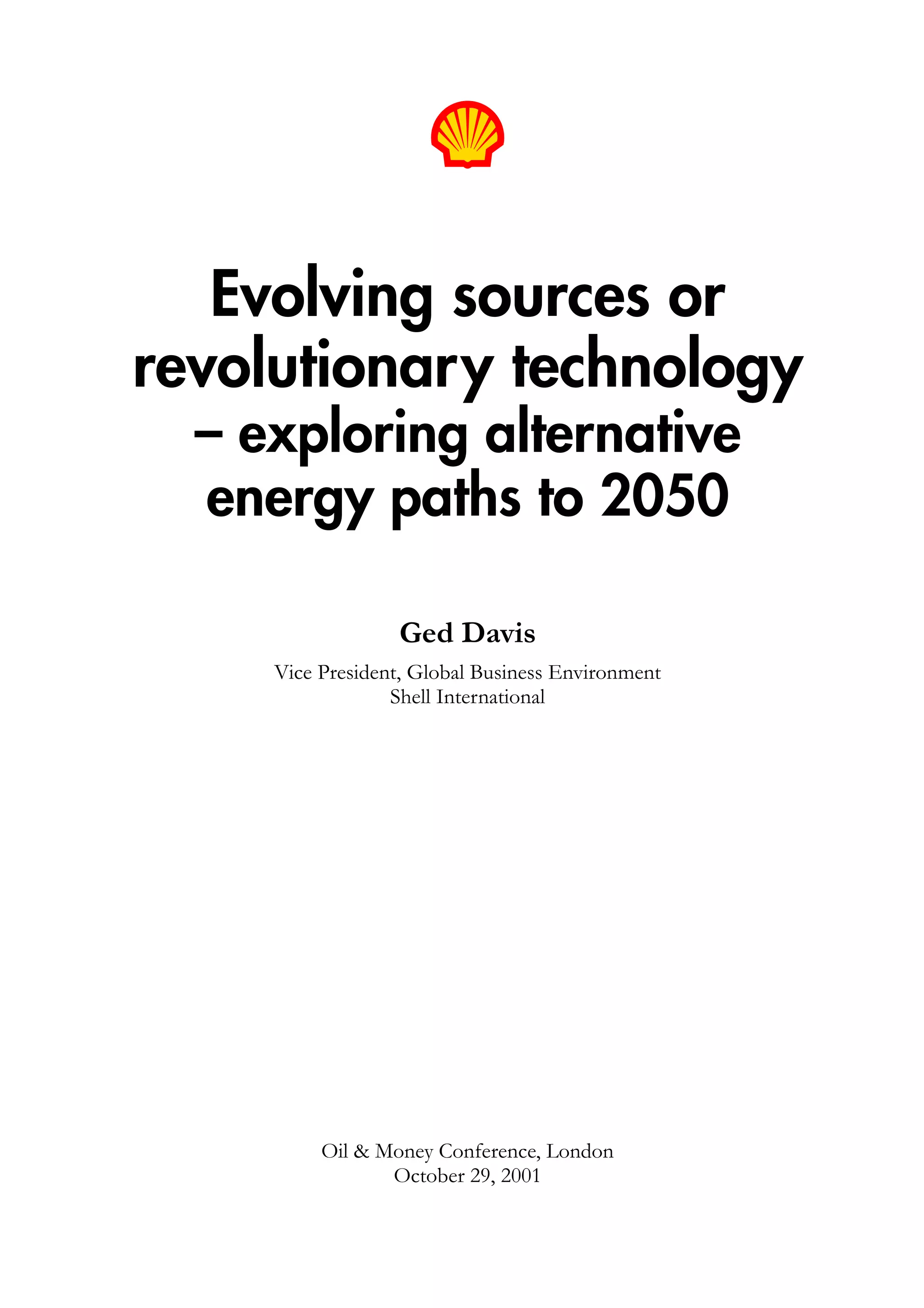 Shell Energy Paths 2050 | PDF