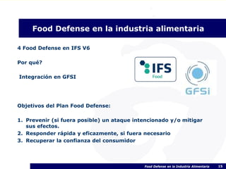 Curso food defense industria alimentaria | PDF