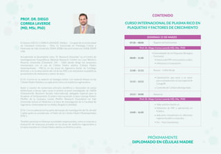 Curso Internacional de Plasma Rico en Plaquetas y Factores de ...