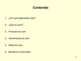 Curso Lean Manufacturing con una vision de sus bases | PPT