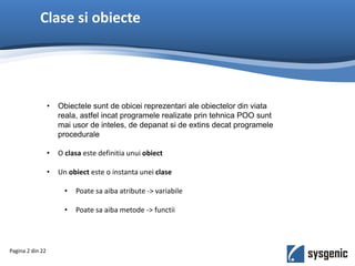 [Romanian] OOP and Design Patterns Internship Course | PPT