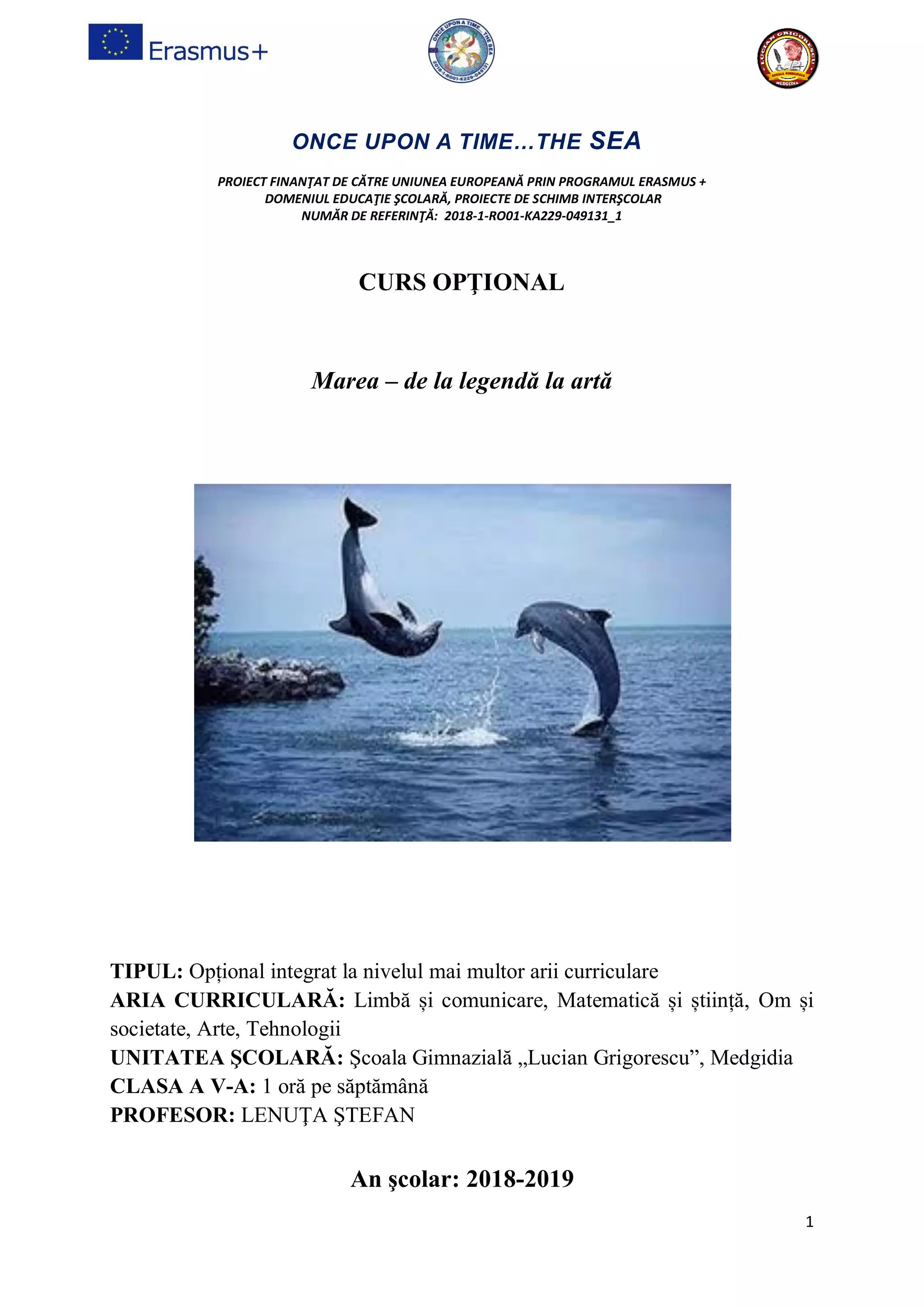 Curs optional marea de la legenda la arta | PDF