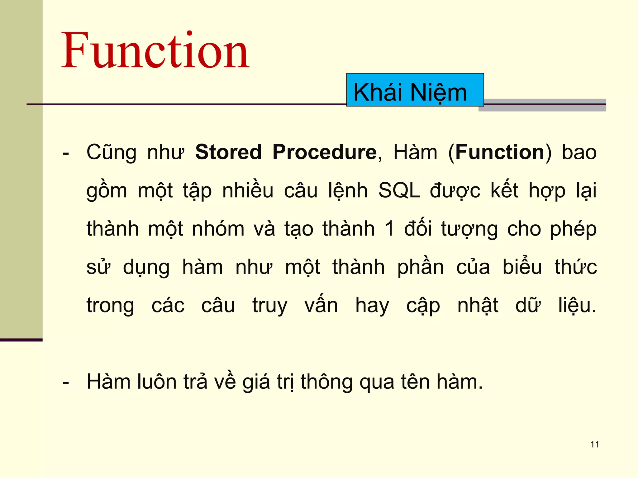 Cursor & Function trong SQL Server | PPTX