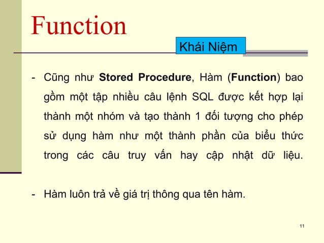 Cursor & Function trong SQL Server | PPTX