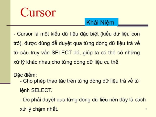 Cursor & Function trong SQL Server | PPTX