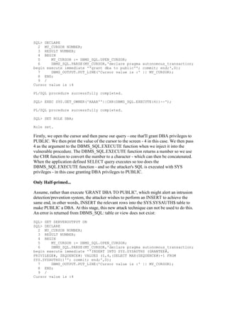 Cursor injection | PDF