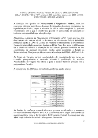 Curso Regular de AFO em Exercícios - Aula 01 | PDF