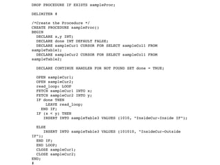 Cursors in MySQL | PDF