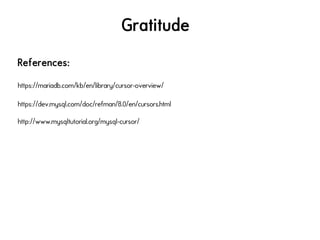 Cursors in MySQL | PDF