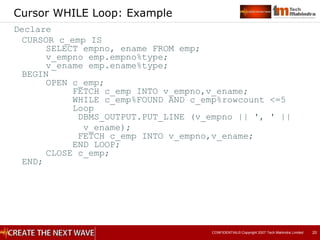 Cursors.ppt | Databases | Computer Software and Applications