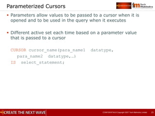 Cursors.ppt | Databases | Computer Software and Applications
