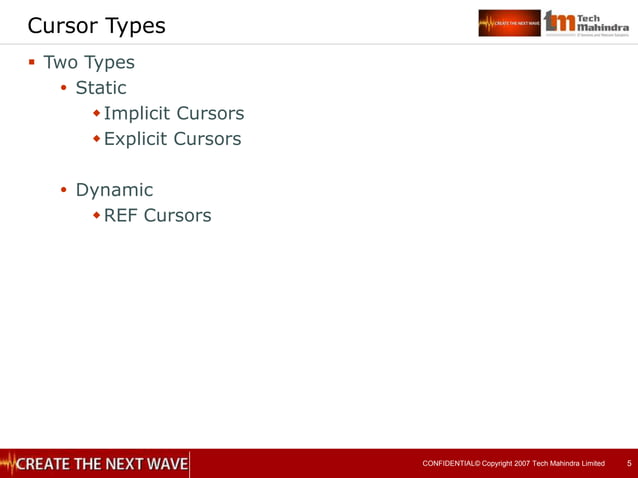 Cursors.ppt | Databases | Computer Software and Applications