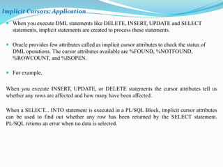 Cursors, triggers, procedures | PPTX