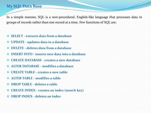 Cursors, triggers, procedures | PPT