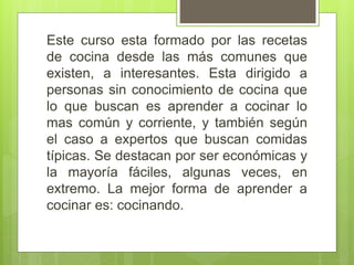 Cursos de cocina | PPTX