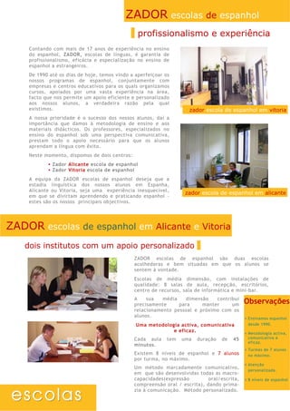 Cursos de Espanhol em Espanha, Alicante e Vitoria Zador | PDF