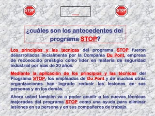 Curso Stop DE DUPONT PARA APLICACION EN SST | PPT