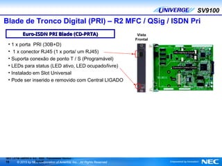 BASICO SV9100 TREINAMENTO TECNICO PARA PABX NEC | PPT