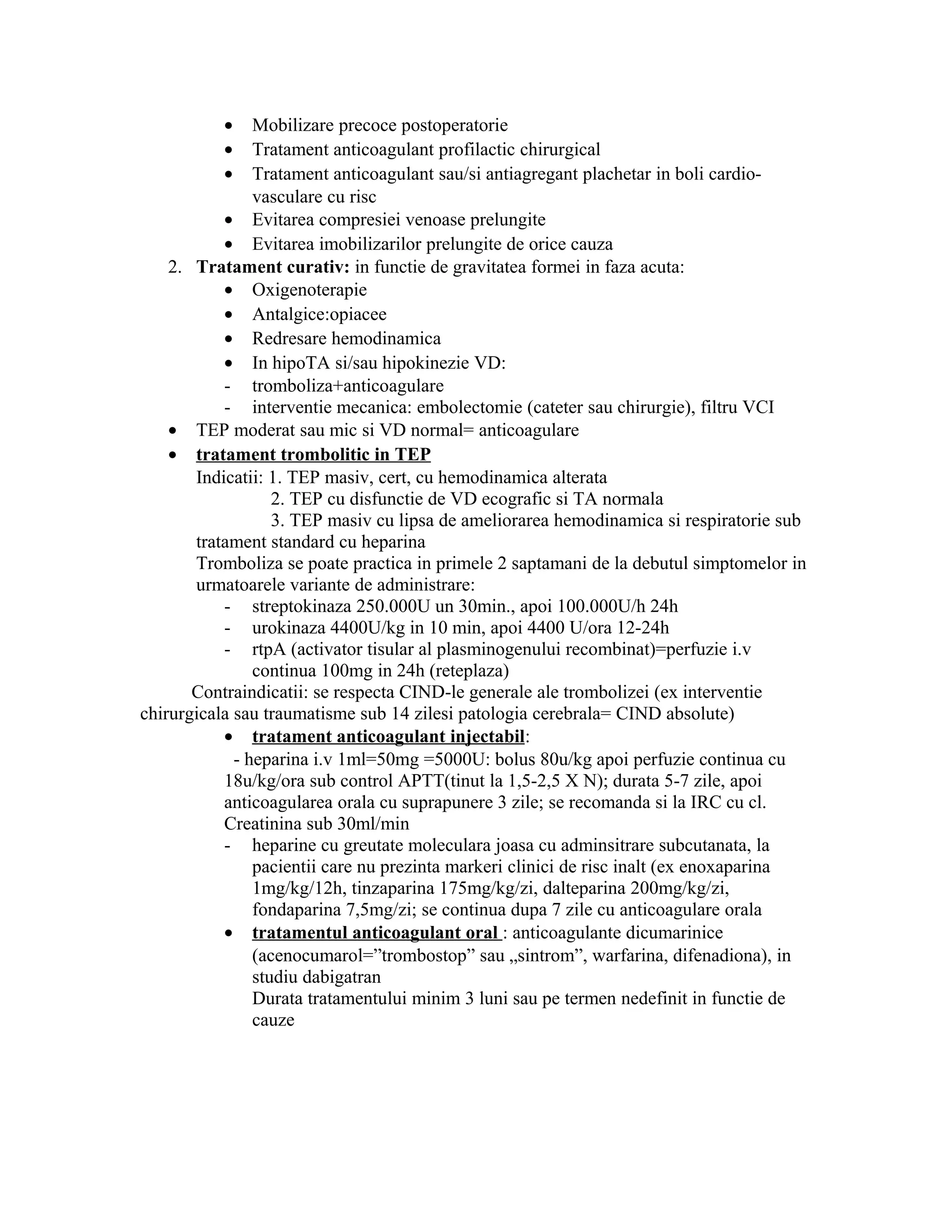 Curs tromboembolismul pulmoanar | DOC