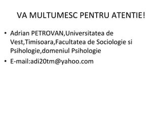 Curs tulburari de perceptie | PPT