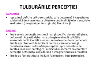 Curs tulburari de perceptie | PPT