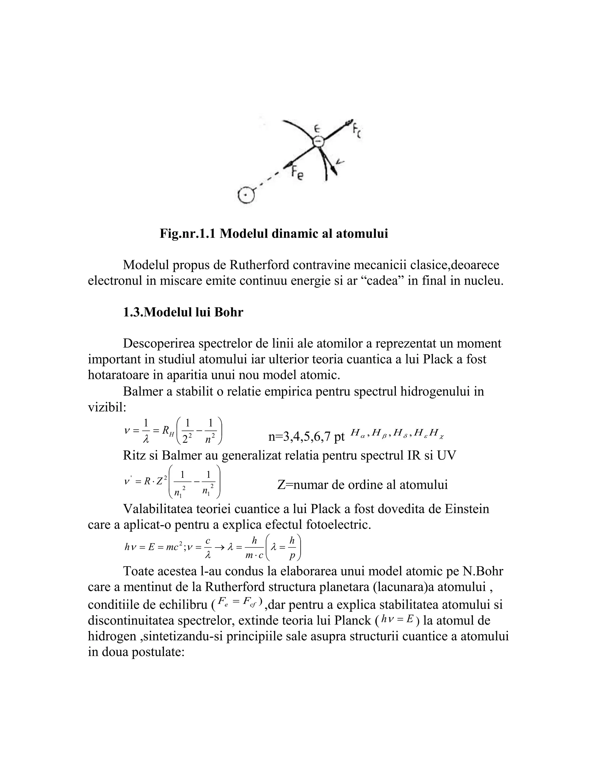 1.1.Introducere in chimie,Modele atomice | DOC