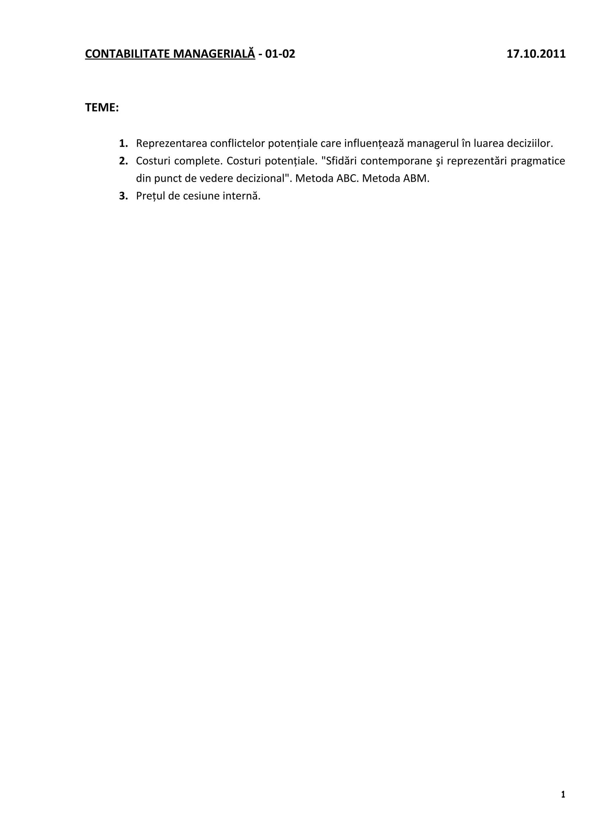 !Cursuri contabilitate manageriala | DOC