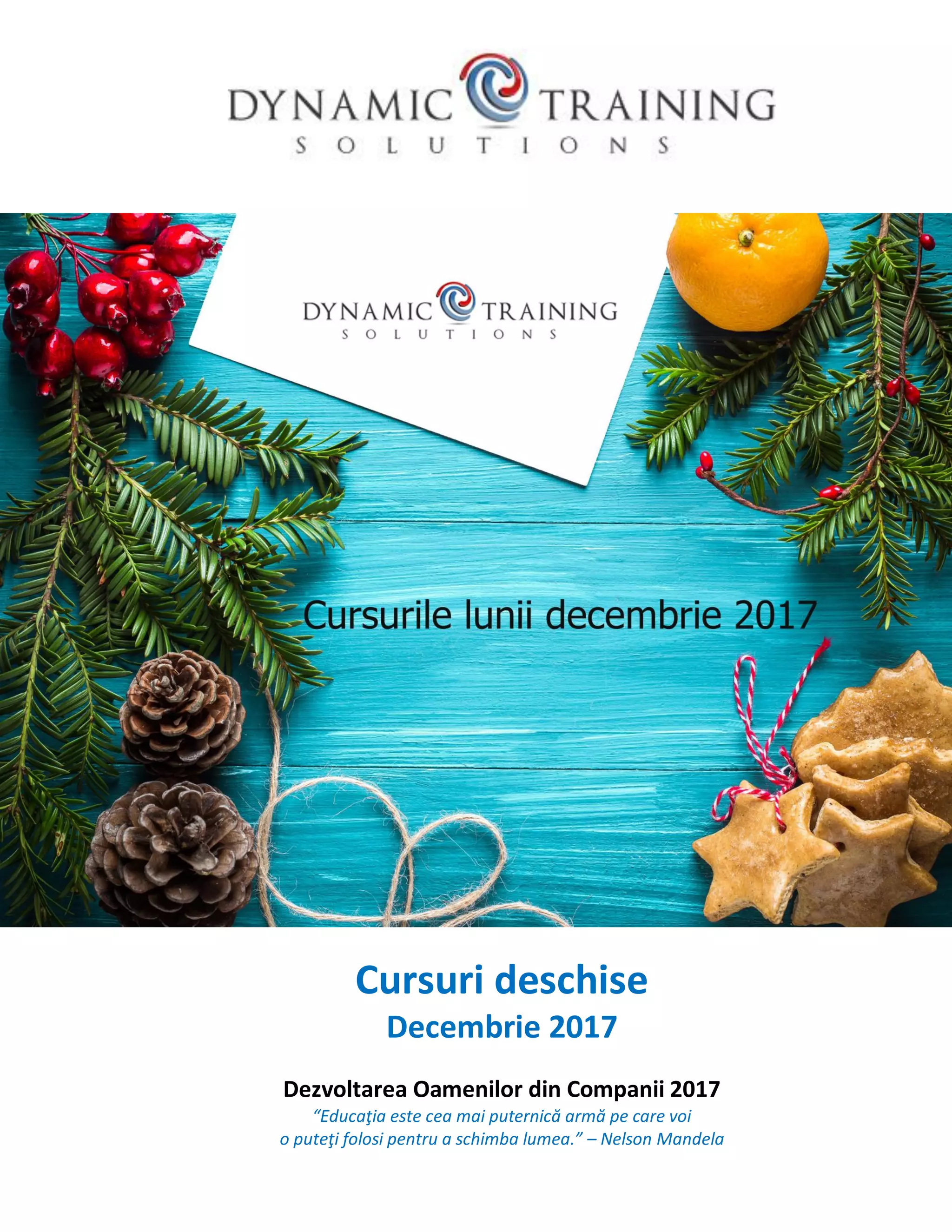 Cursuri open decembrie 2017 | PDF