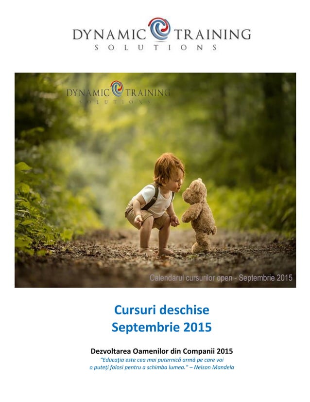 Cursuri open septembrie | PDF