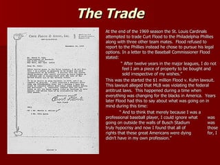 Curt flood Changing Baseball Forever | PPT